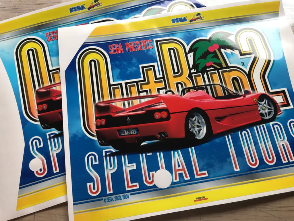 Outrun Stripe decal (US Upright & Cabaret) - Arcade Art Repro