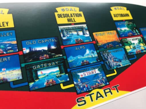 Outrun Map Sticker - Arcade Art Repro