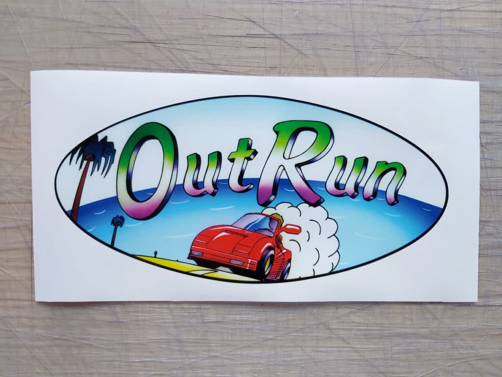 Outrun Stripe decal (US Upright & Cabaret) - Arcade Art Repro