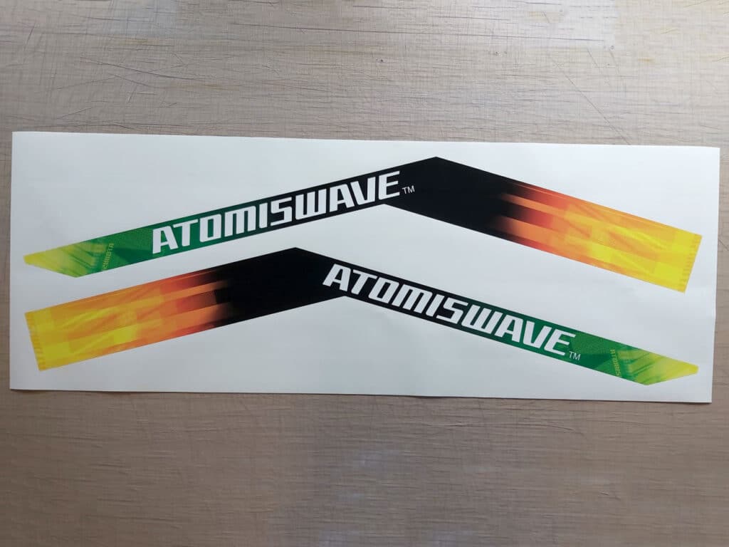 Sammy Atomiswave Insert Coin Decal - Arcade Art Repro