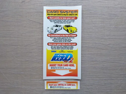 Initial D Ver. 2 Card System Orange - Arcade Art Repro