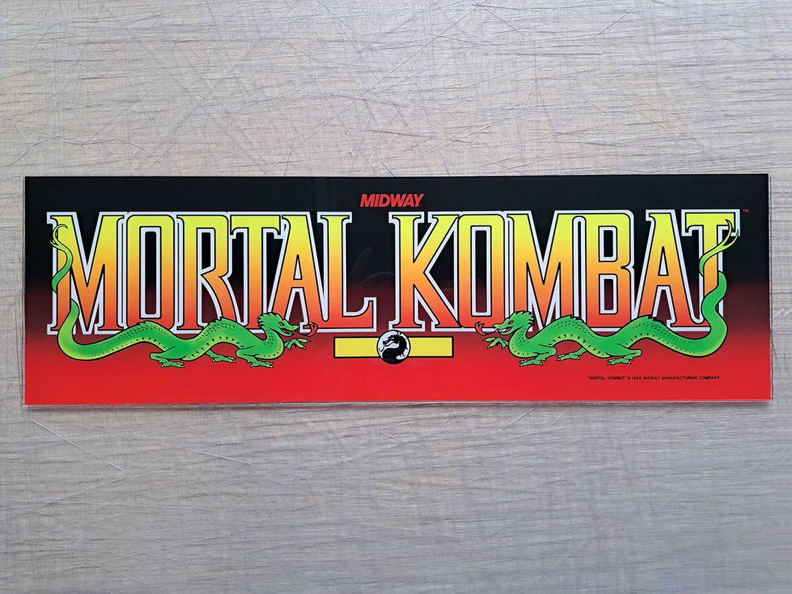 Mortal Kombat Marquee - Arcade Art Repro