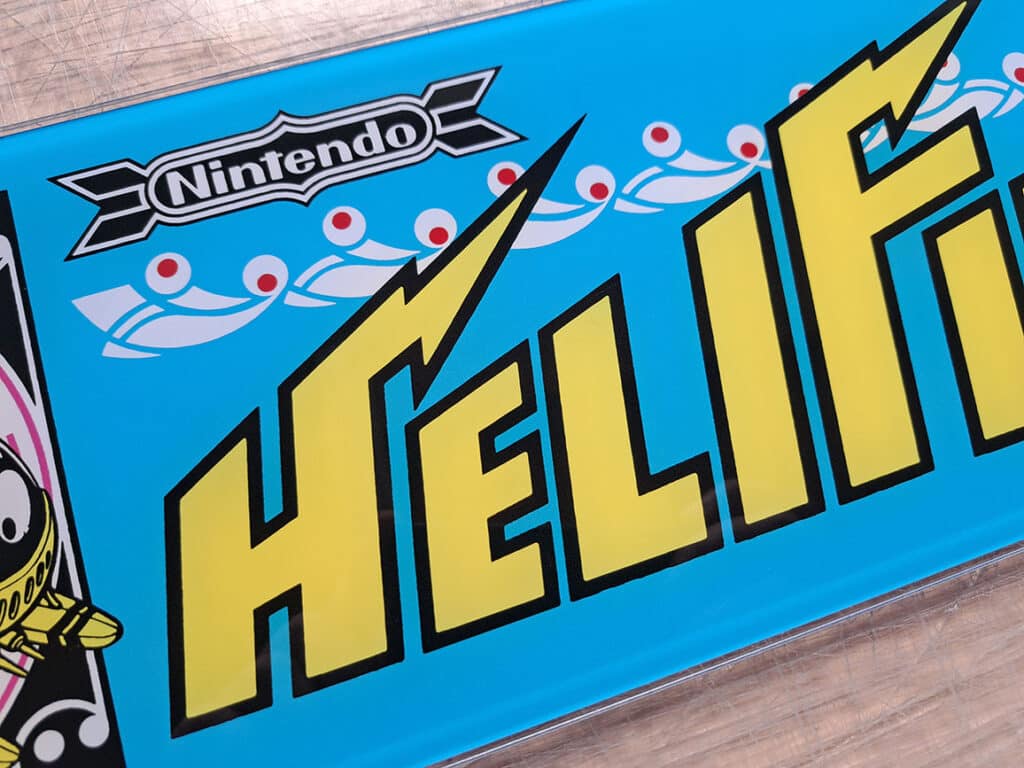 HeliFire Marquee - Arcade Art Repro