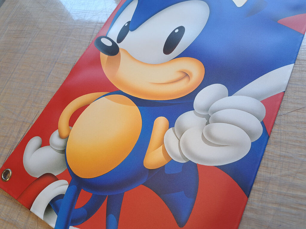 Club Sega Sonic Banner - Arcade Art Repro