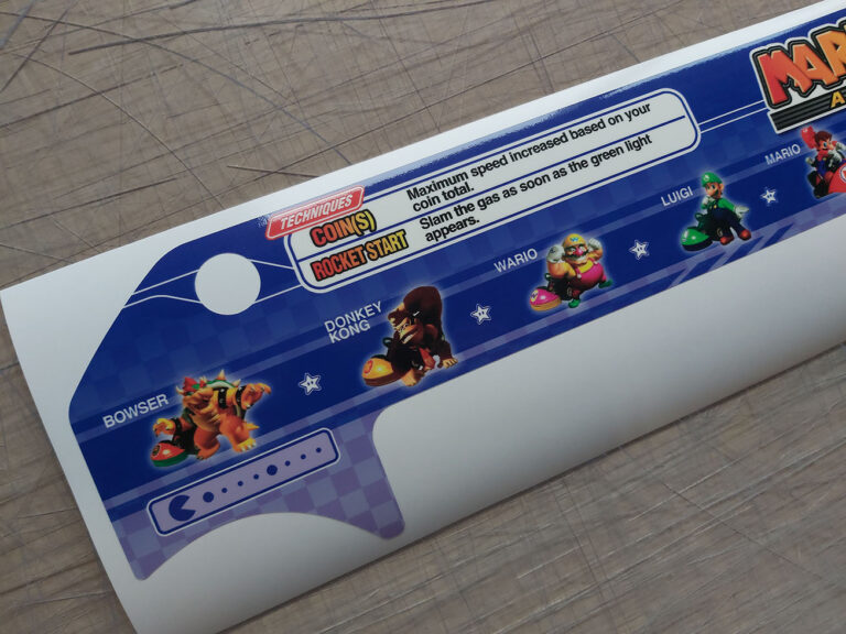 Mario Kart Arcade GP Monitor Bezel Sticker - Arcade Art Repro