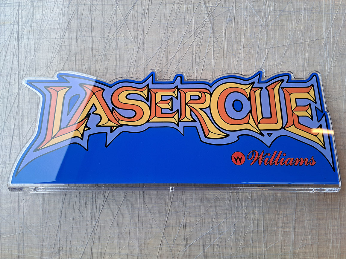 Laser Cue Williams Pinball Topper - Arcade Art Repro