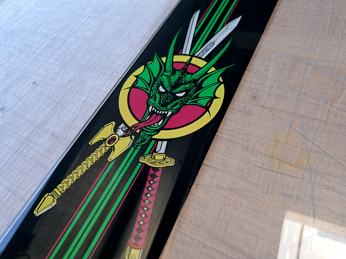 Dragon Sabre Bezel - Arcade Art Repro