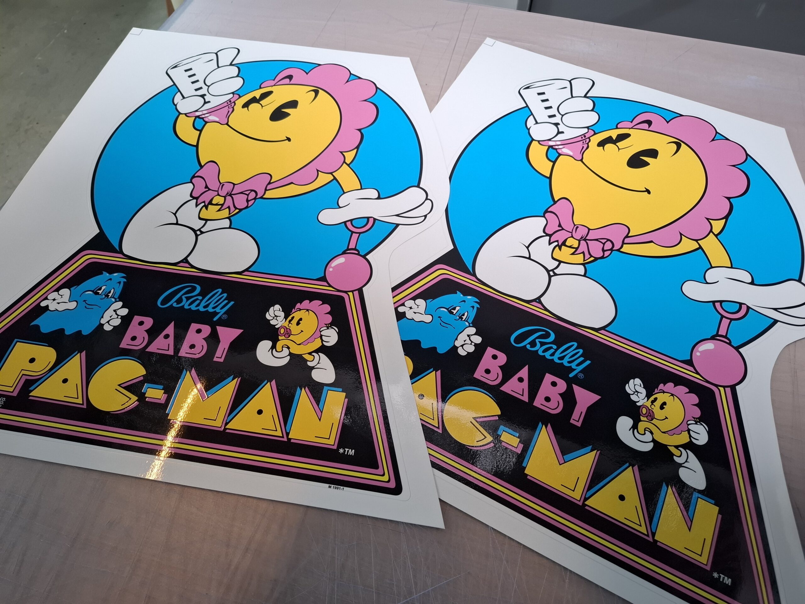 Baby Pac-Man Side Art - Arcade Art Repro