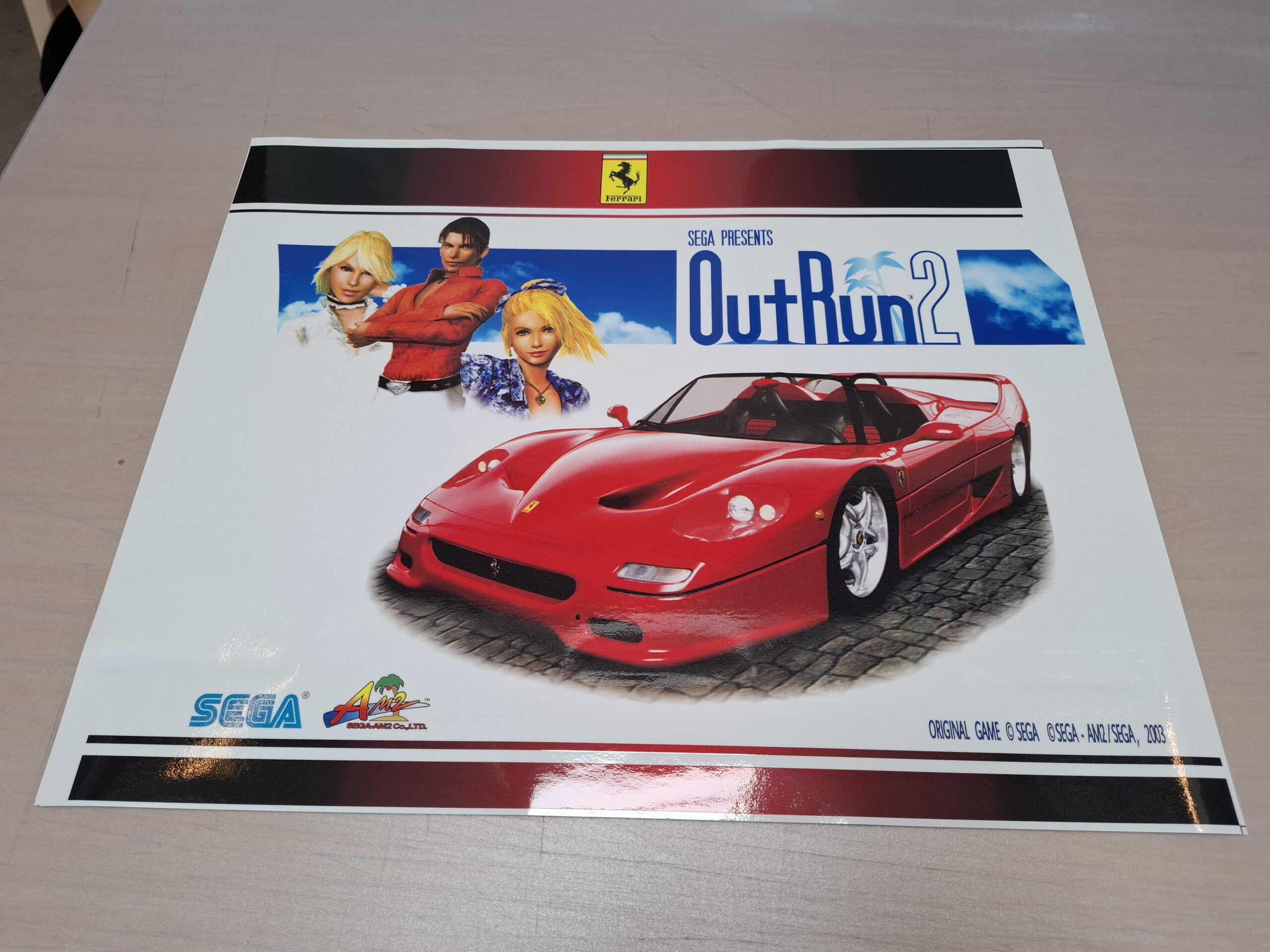 Outrun 2 Side Art - Arcade Art Repro
