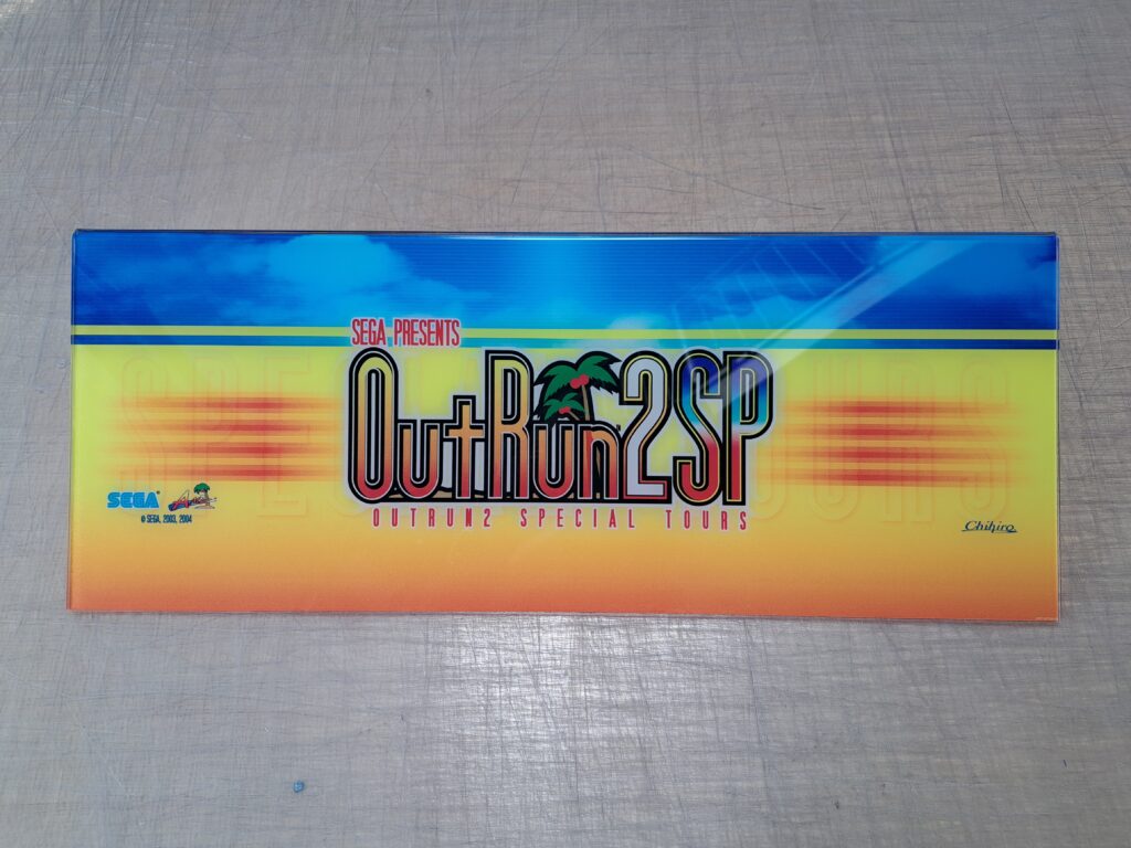 Outrun 2 SP Bend Marquee - Arcade Art Repro